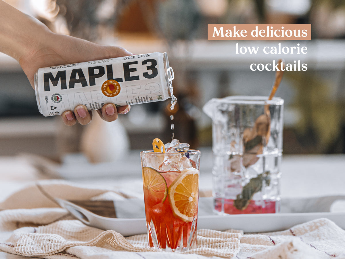 Peach/Mango Sparkling Organic Maple Water - 12 X 355ML (WS) – Maple 3